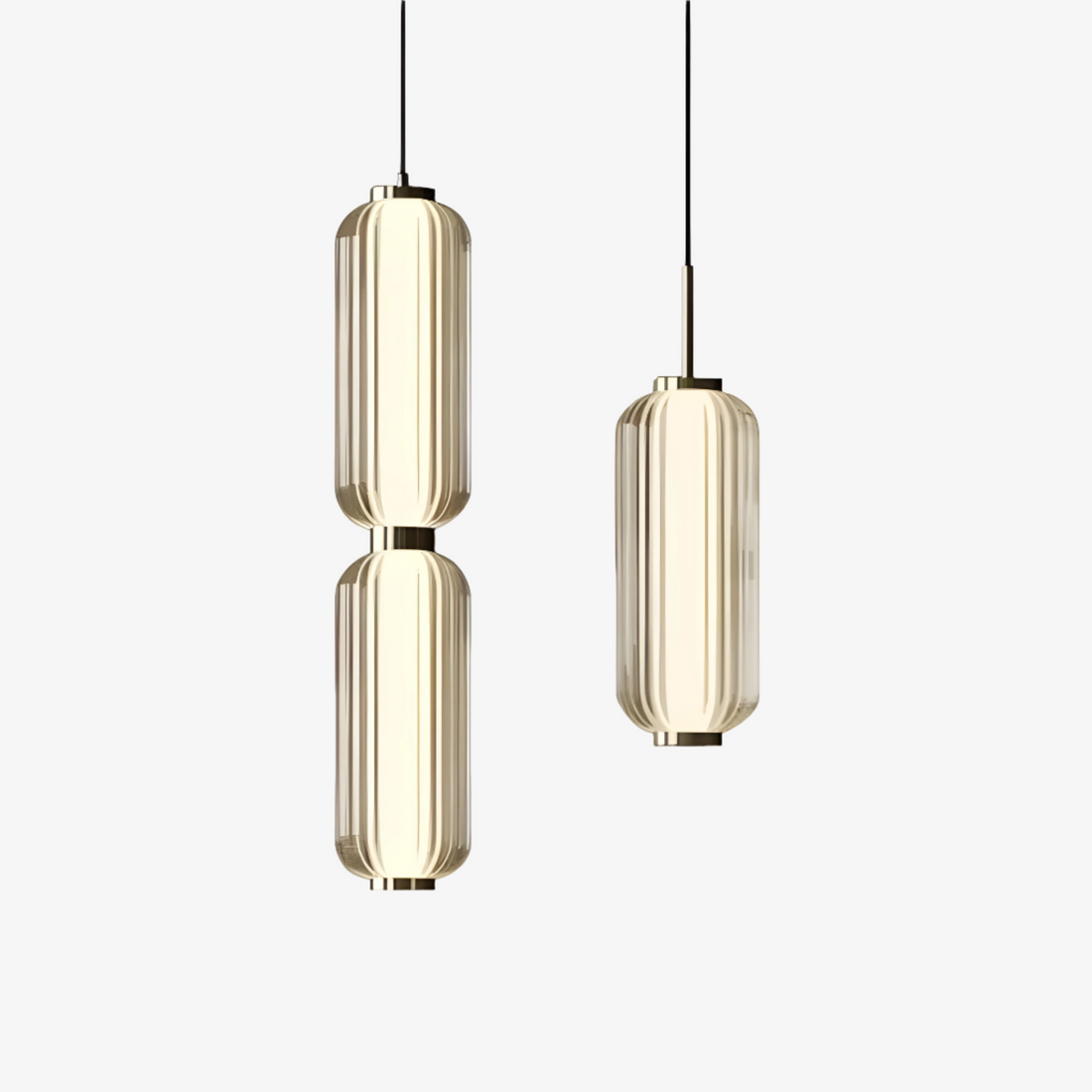 Olie Cylindrical Glass Pendant Light