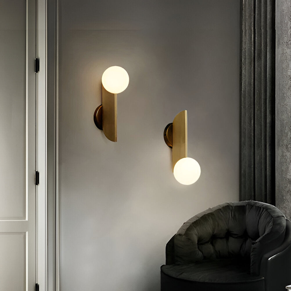 Brix Brass Modern Wall Light