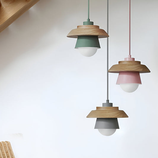 Rae Nordic Wooden Pendant Light